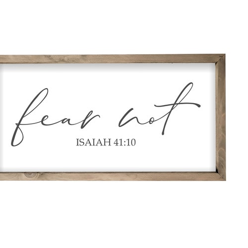 Fear Not Farmhouse Style Wood Wall Decor Sign - Etsy
