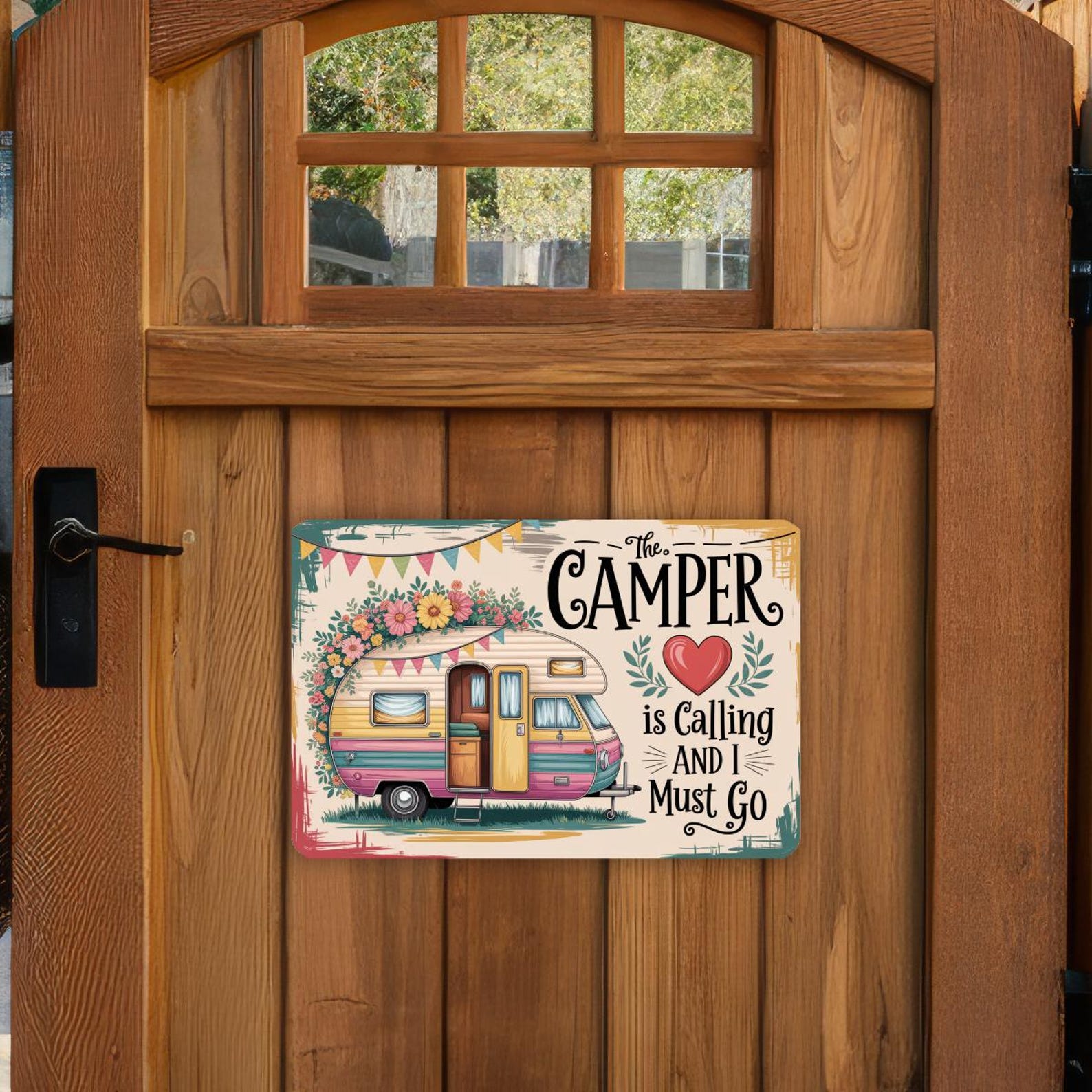 The Camper is Calling and I Must Go Sign – Vintage Boho RV Wall Art ...