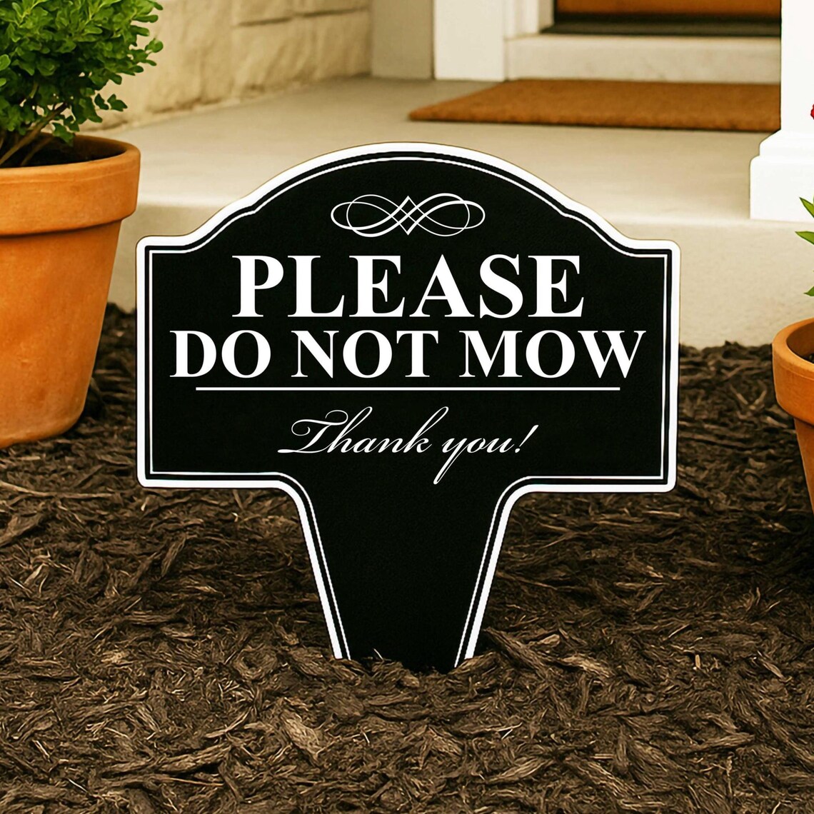 Please Do Not Mow Aluminum Yard Sign 10x14 (available in English or ...