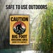 Caution Bigfoot Breeding Area Sign – Funny Sasquatch Warning Metal Wall ...