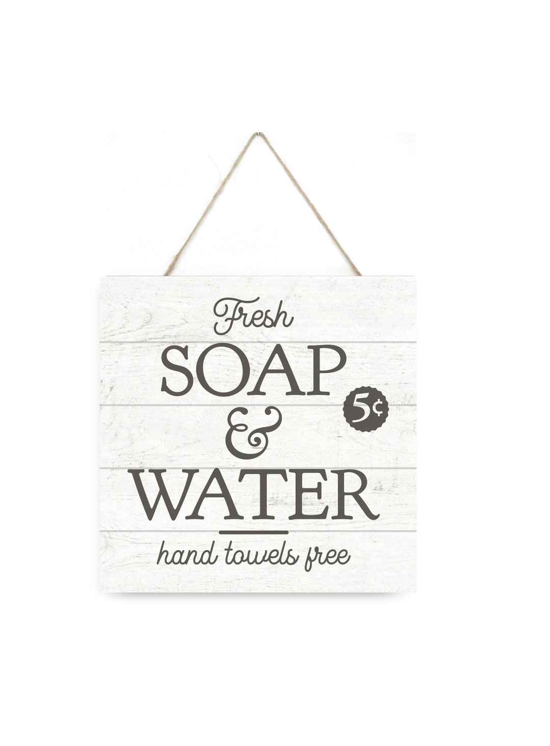 Fresh Soap and Water Wooden Plank Sign 7.5 X 7.5 - Etsy