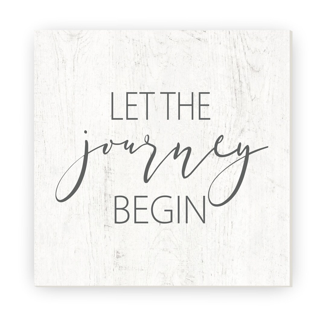 Let the Journey Begin Farmhouse Style Wood Wall Decor Sign - Etsy