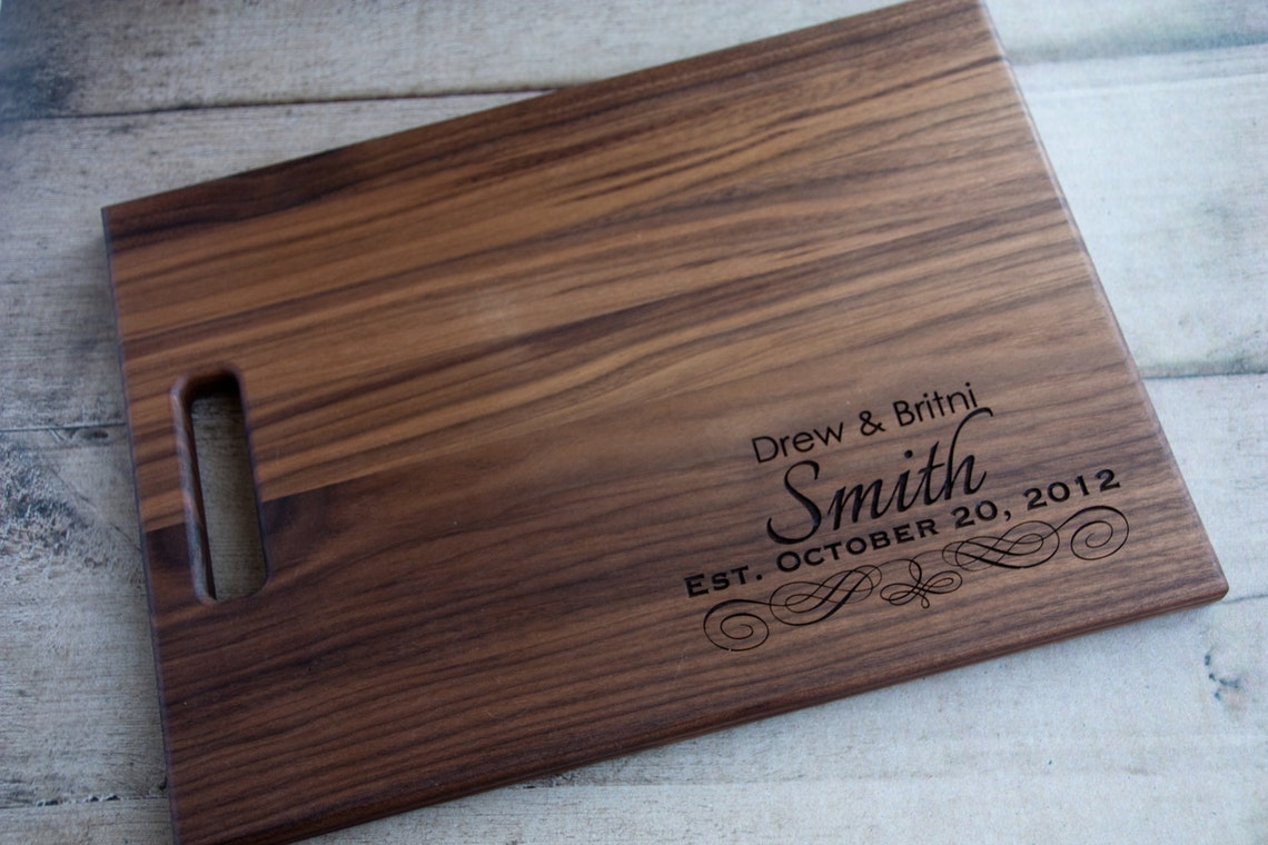 Personalized Laser Engraved Wood Cutting Board - Etsy