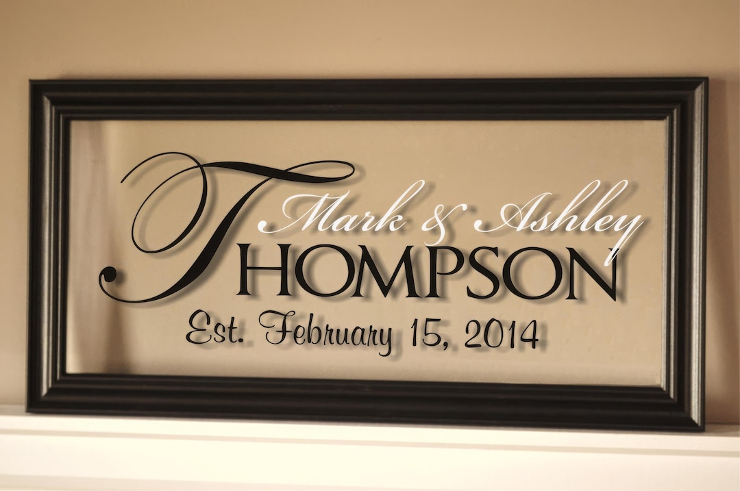 Personalized Acrylic Family Name Sign With Established Date 11x21 - Etsy