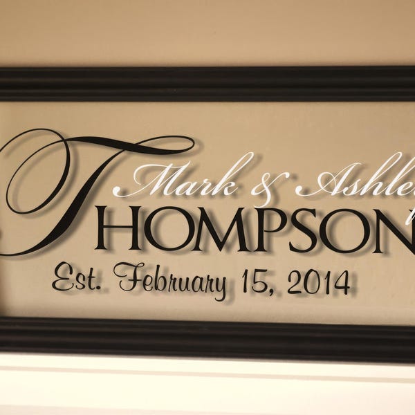 Family Name Acrylic Sign - Etsy