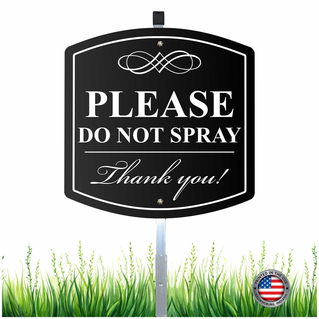 Aluminum "please Do Not Spray" Sign With Reflective Text, Durable Yard ...