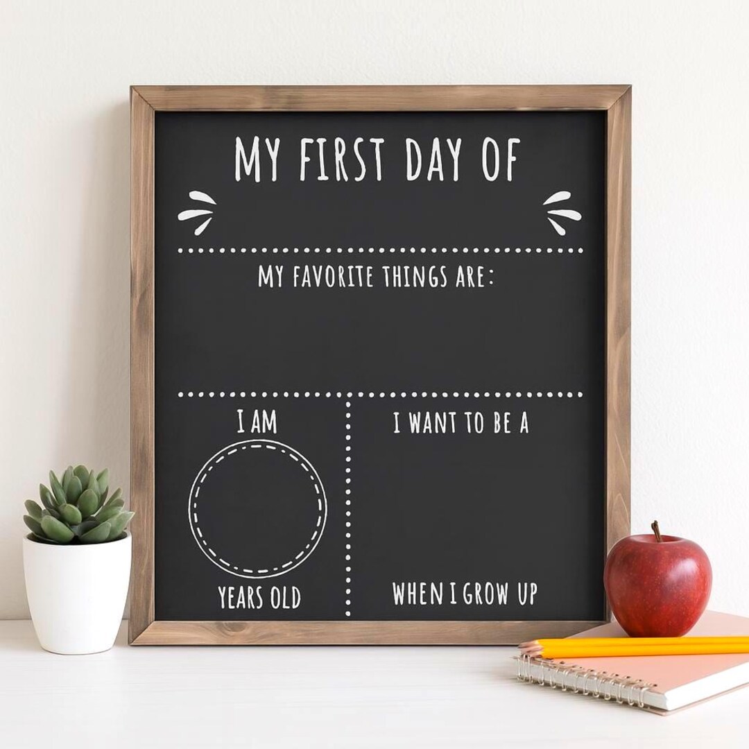 First Day of School Rustic Sign 10x12 - Etsy
