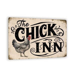 Vintage-style "the Chick Inn" Sign - Rustic Farmhouse Decor With ...
