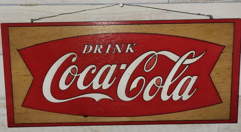 COCA-COLA Wooden Sign - Etsy