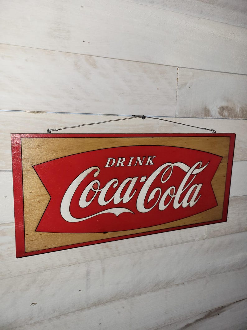 COCA-COLA Wooden Sign - Etsy