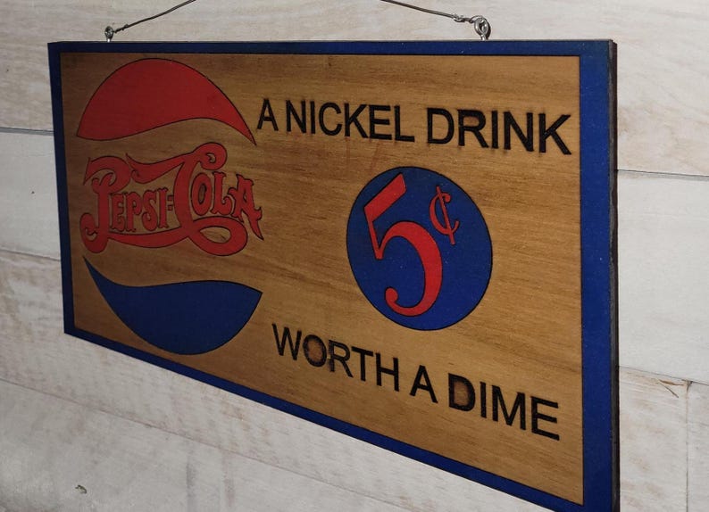 PEPSI-COLA Wooden Sign - Etsy
