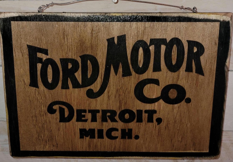 FORD MOTOR Wooden Sign - Etsy