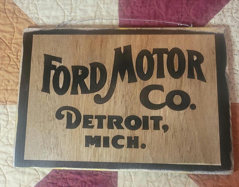 FORD MOTOR Wooden Sign - Etsy