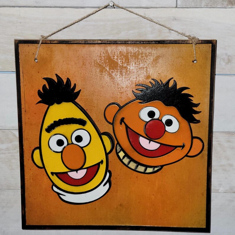 BERT and ERNIE Wooden Sign - Etsy