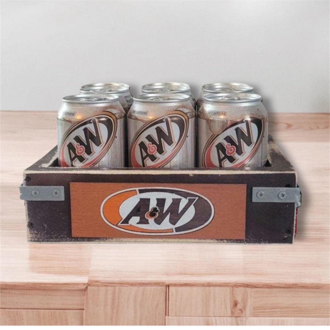 Handcrafted A&W Root Beer Wooden 6-pack Crate: Hand-painted Rustic ...
