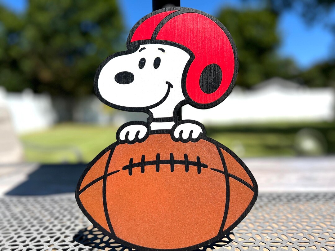 Customizable Snoopy Football Player With Magnetic Back - Hand Painted ...