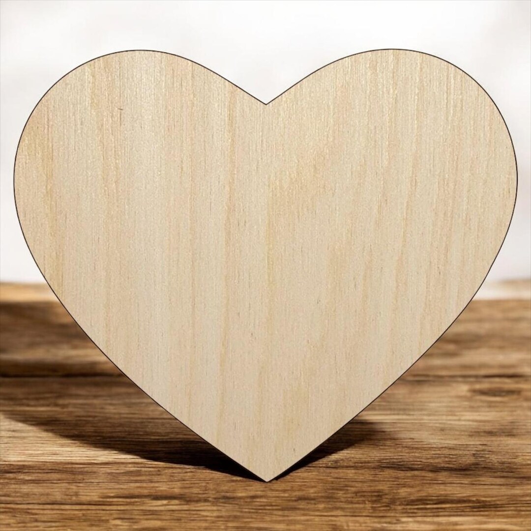 Unfinished HEART Shaped Wooden Blank for Arts and Craft Projects - Etsy