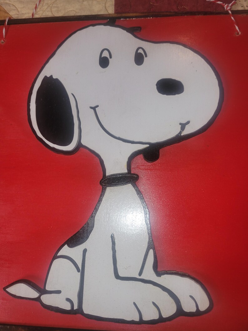 SNOOPY Layered Hand-painted Framed Wooden Sign - Charlie Brown Decor ...