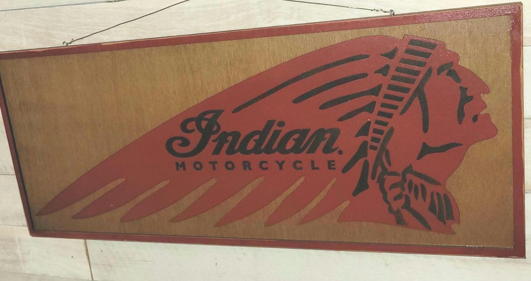 Indian Motorcycle Wooden Sign - Etsy