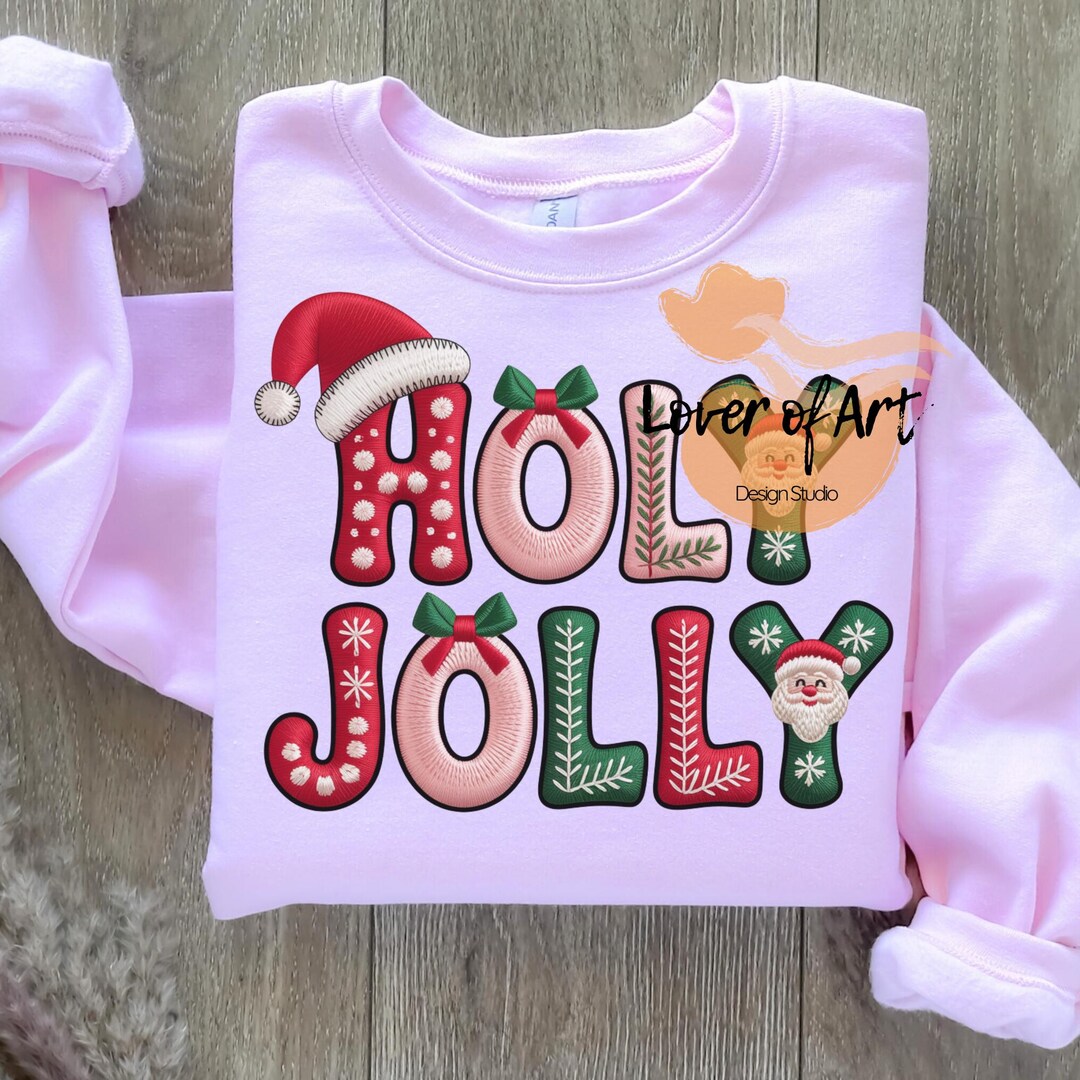 Holly Jolly Latch Hook Yarn PNG, Holly Jolly PNG, Latch Hook Faux Yarn ...