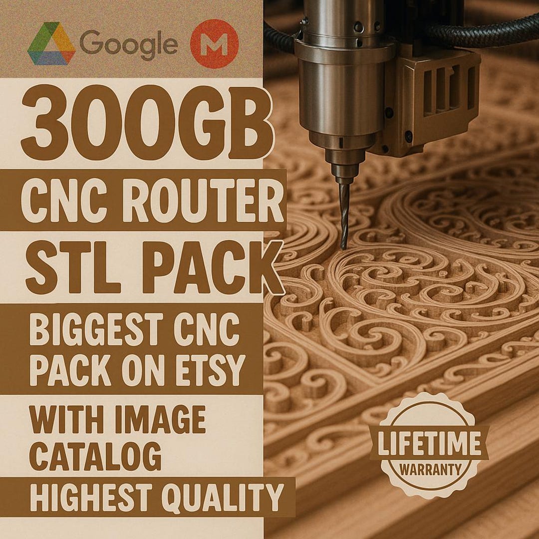 MEGA BUNDLE CNC Files for Router Machines, Cnc Pack, Cnc Stl Files Pack ...