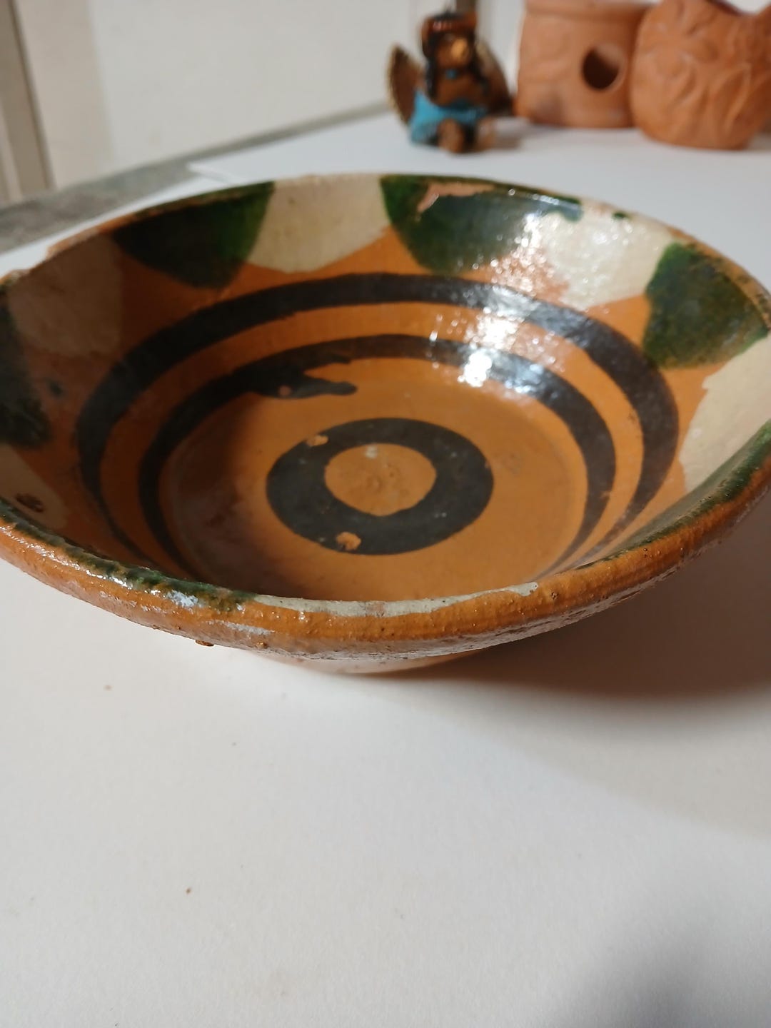 Vintage Redware Pottery Bowl. One Chip. - Etsy