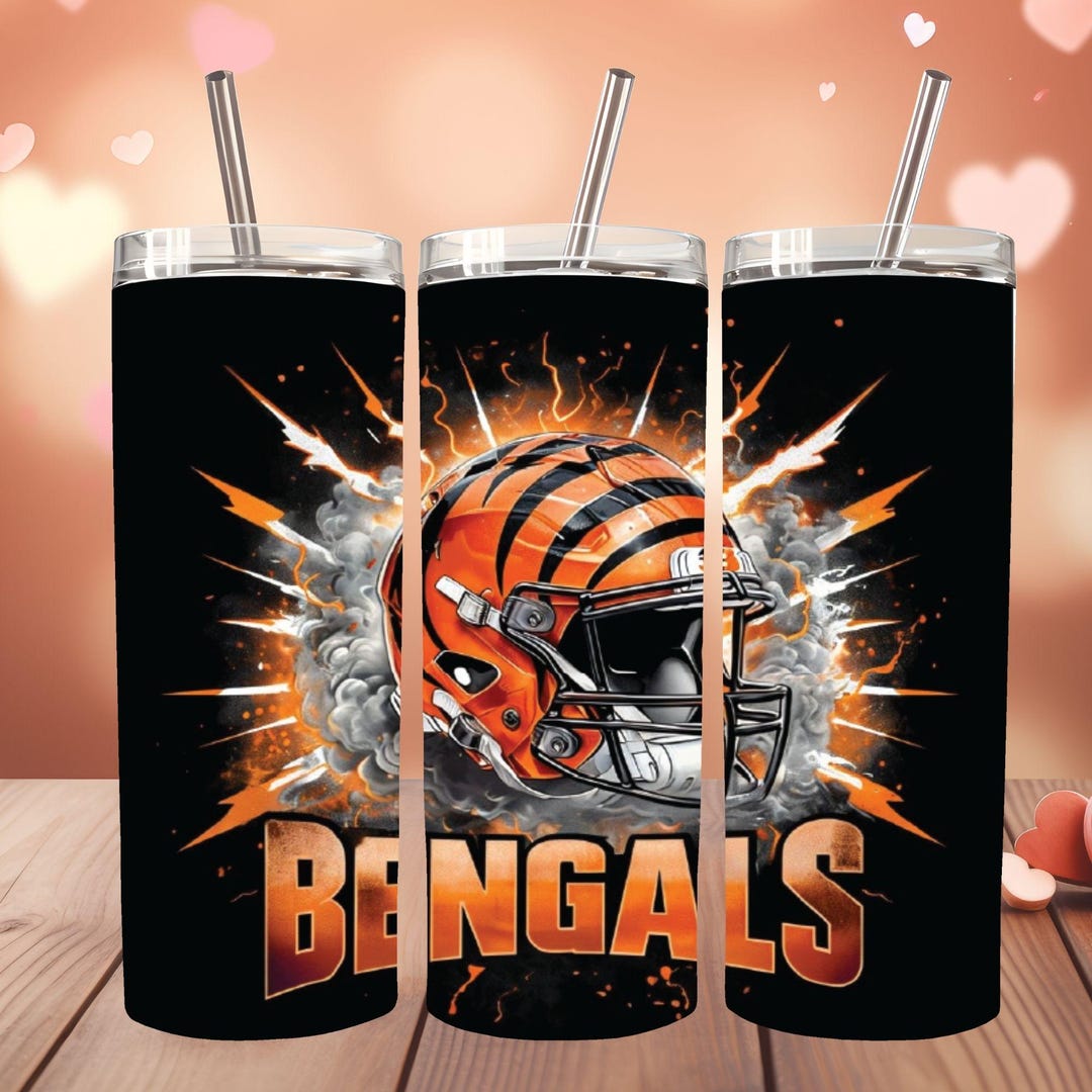 Bengal 20oz Skinny Tumbler Wrap PNG, Sport 20oz Tumbler PNG, Mascot ...