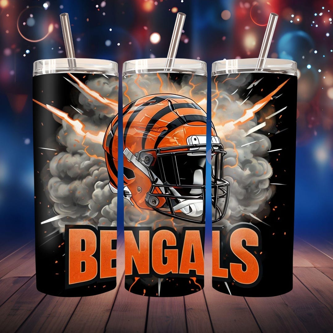 Bengal 20oz Skinny Tumbler Wrap PNG, Sport 20oz Tumbler PNG, Mascot ...