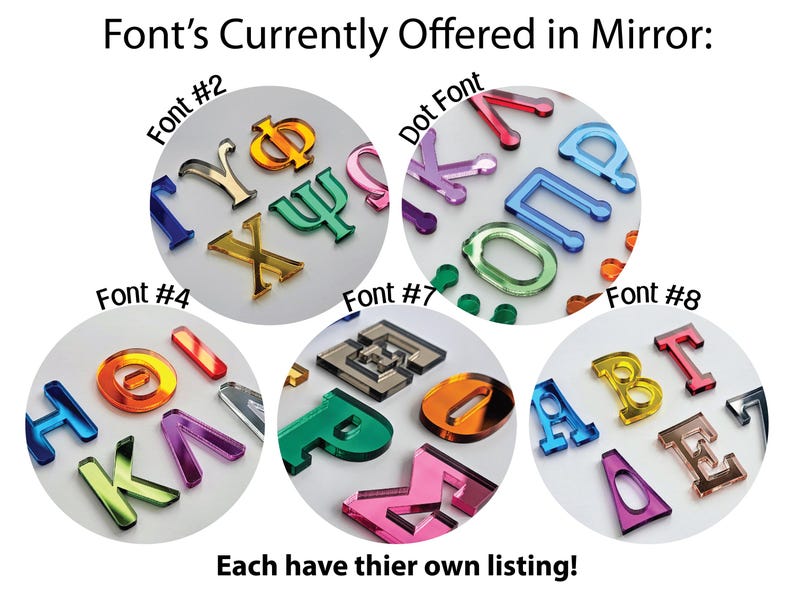 Mirror Letters | Greek Alphabet & English Alphabet | Numbers | Font #2 ...