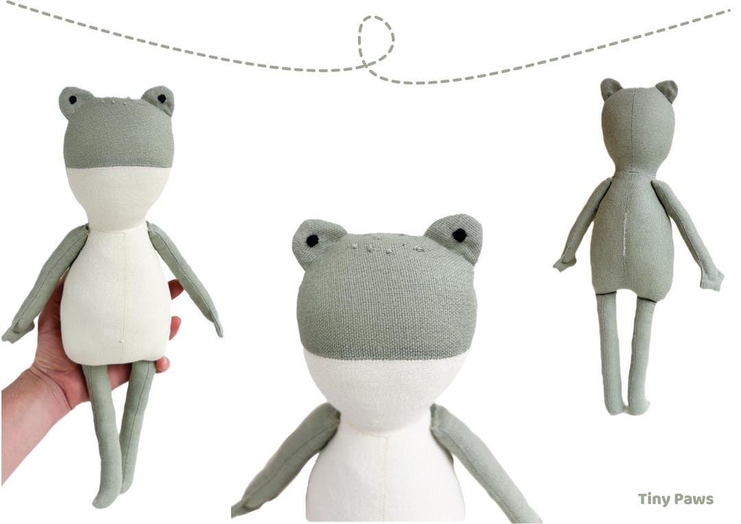 Frog Doll Sewing Pattern: Ted the Toad Stuffed Animal (PDF Pattern) - Etsy