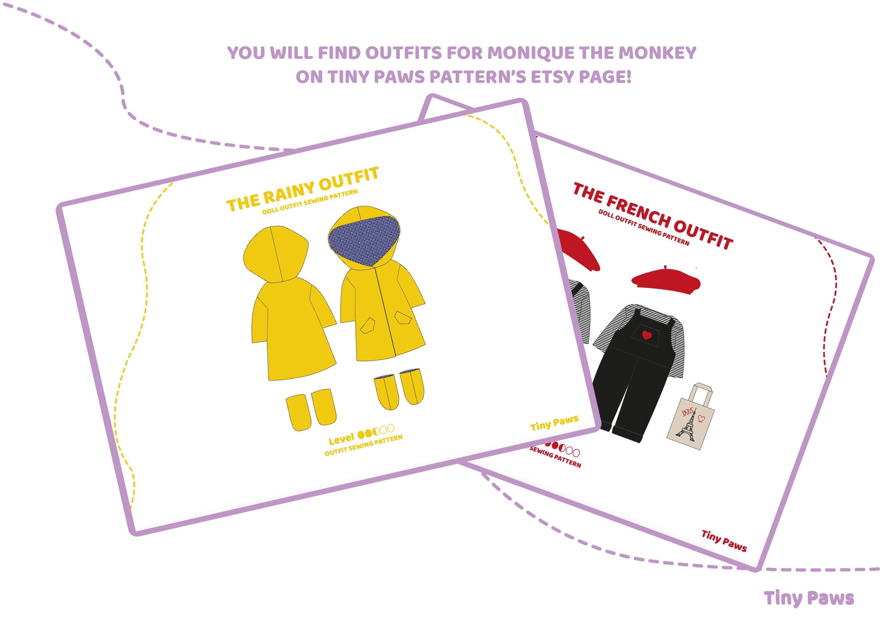 Monkey Doll Sewing Pattern – DIY Cloth Toy, Monique (PDF Pattern) - Etsy