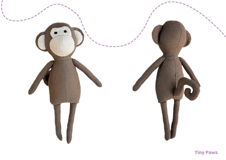 Monkey Doll Sewing Pattern – DIY Cloth Toy, Monique (PDF Pattern) - Etsy