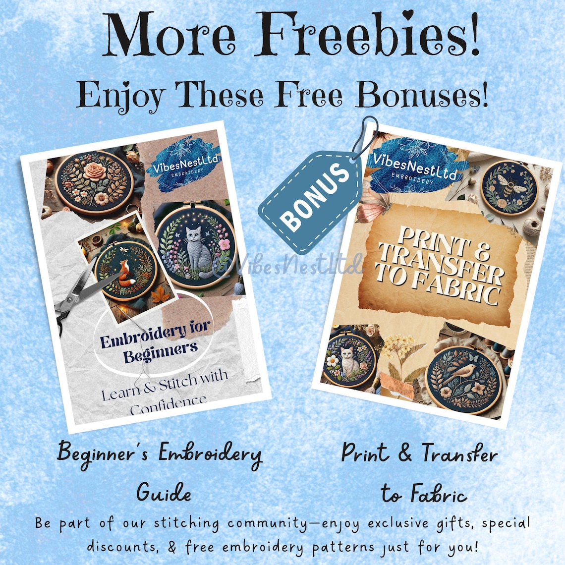 Orange Tabby Cat Butterfly Hand Embroidery Pattern Woodland Cat With ...