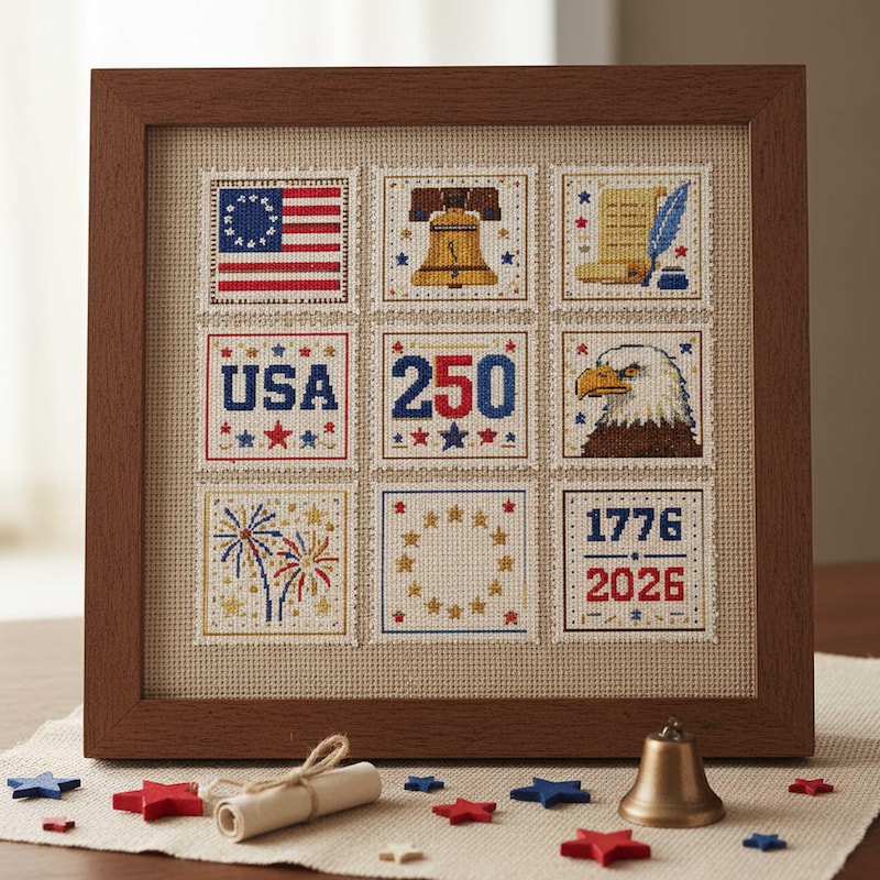 Cross Stitch America 250 Anniversary - Etsy