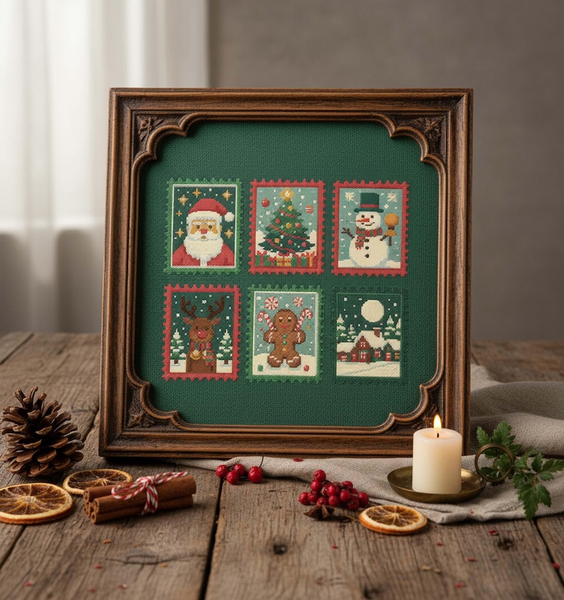 Christmas Post Office Cross Stitch Pattern Christmas Mini Blocks ...
