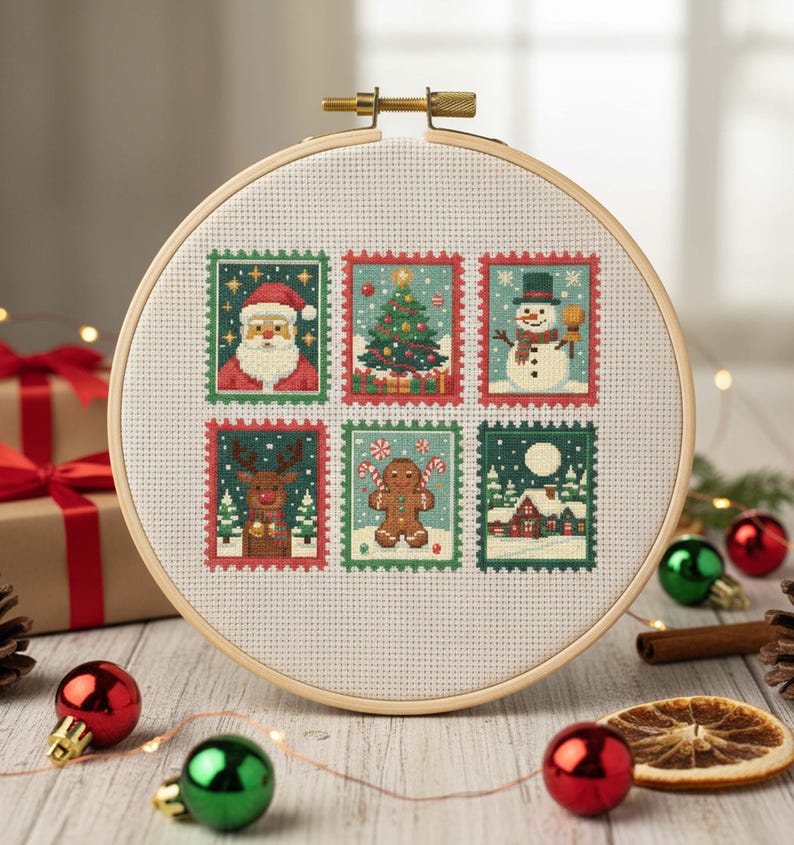 Christmas Post Office Cross Stitch Pattern Christmas Mini Blocks ...