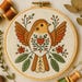 Folk-inspired Robin Bird With Flowers Hand Embroidery Pattern Bird With ...