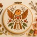 Folk-inspired Robin Bird With Flowers Hand Embroidery Pattern Bird With ...