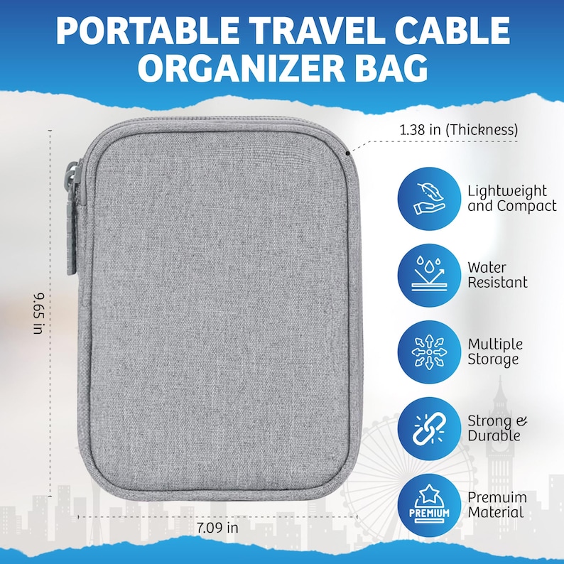 Tech Included! Tech Organizer Bag With Cables & Charger | BUBM Travel ...