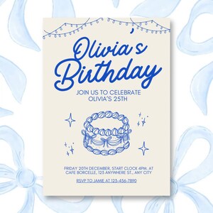 Editable Birthday Party Invitation, Text Invitation, Classy Birthday ...