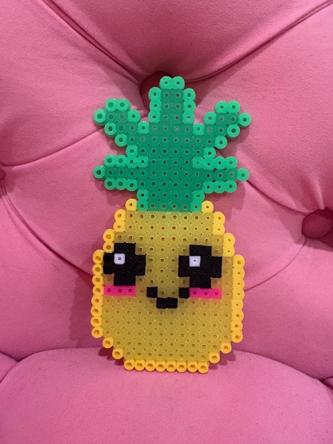 Cute Pineapple Perler Bead Decoration Perler Bead Sprite, Coaster, Gift ...