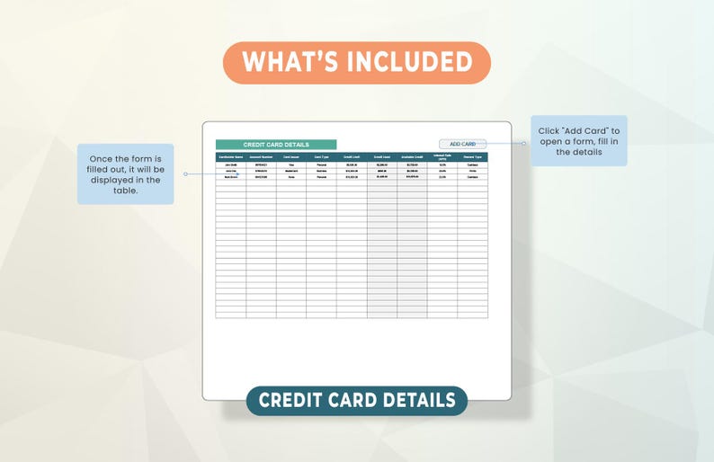 Credit Card Management Excel Template – Track Transactions, Payments ...