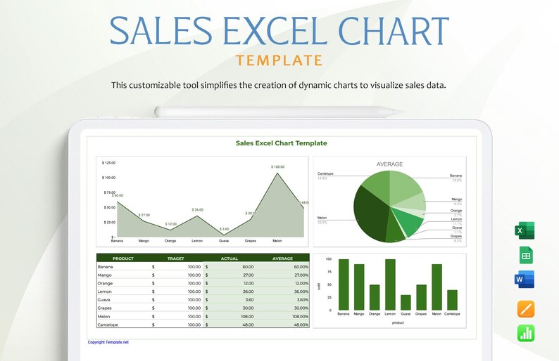 Sales Excel Chart Template – Powerful Data Visualization for Smarter ...