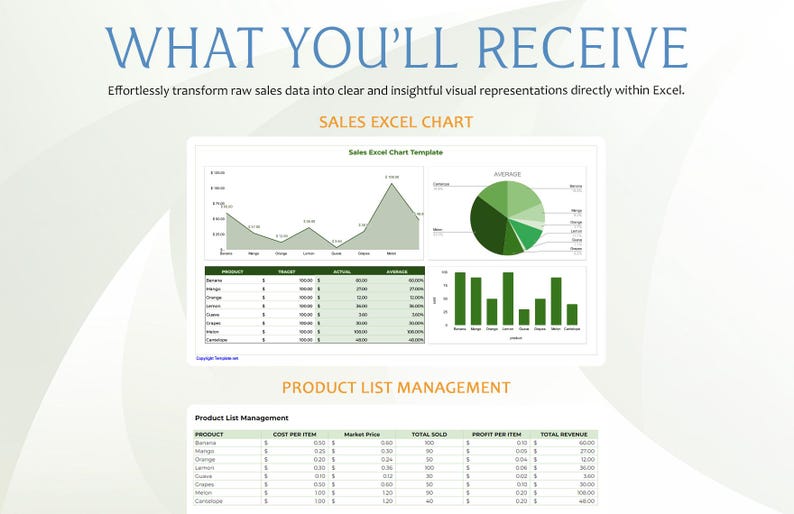 Sales Excel Chart Template – Powerful Data Visualization for Smarter ...
