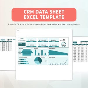 CRM Data Sheet Excel Template – Track Leads, Crm Spreadsheet, Sales ...