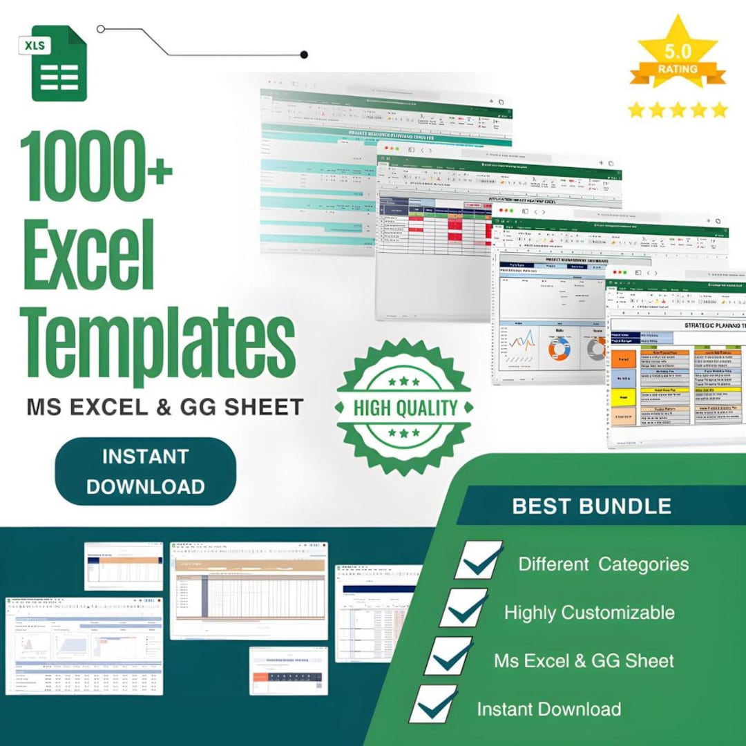 1000+ Excel Spreadsheet Templates | Ultimate Business, Finance ...