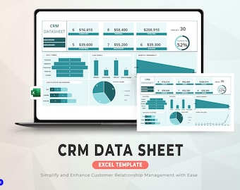 CRM Data Sheet Excel Template – Track Leads, Crm Spreadsheet, Sales ...