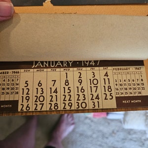 1947 Calendar Lady Selby's General Axtel Missouri Ephemera - Etsy