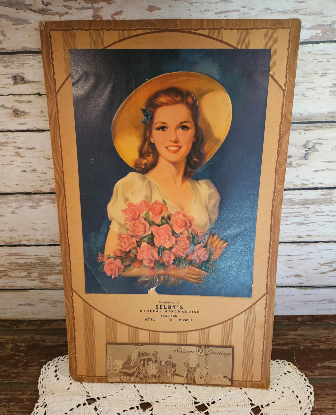 1947 Calendar Lady Selby's General Axtel Missouri Ephemera - Etsy