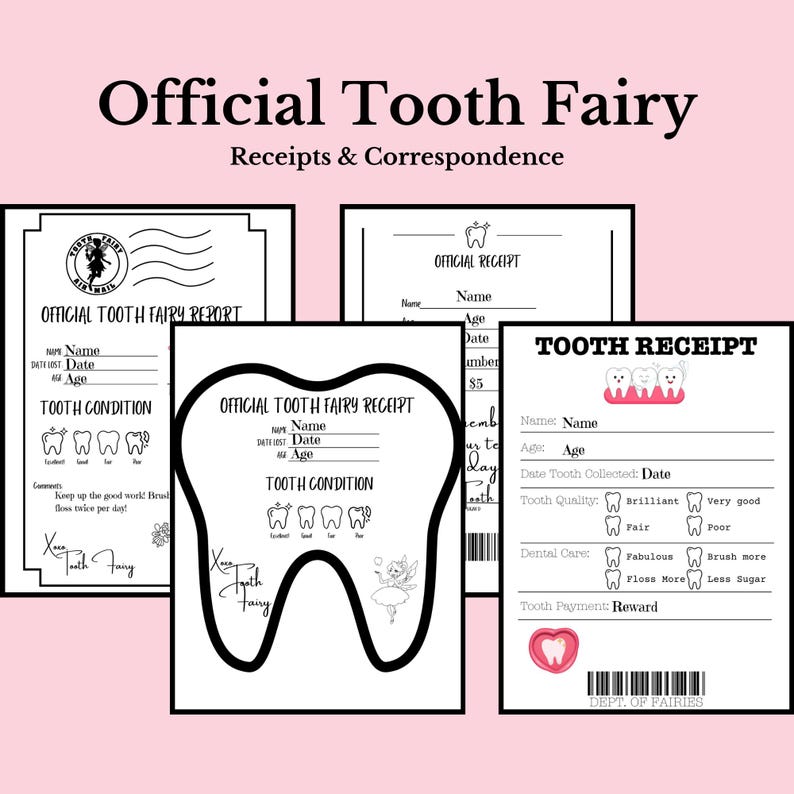 Editable Tooth Fairy Letter Templates – 20 Canva Designs + 25 Bonus ...
